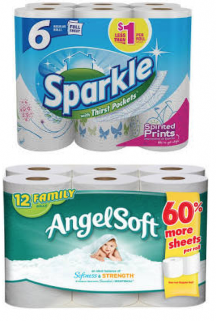 Dollar General: Sparkle Paper Towel 6 Rolls or Angel Soft Bath Tissue ...